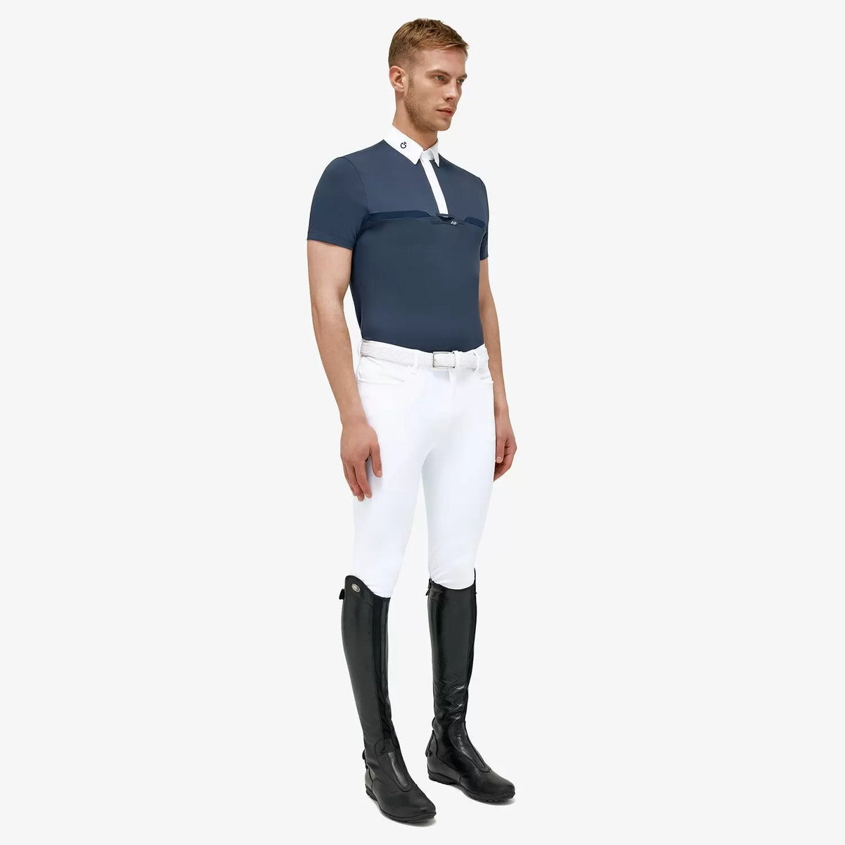 Cavalleria Toscana Men's Dash Performance Piqu S/S Competition Polo ...